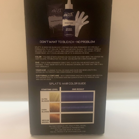 Splat | Hair | New Splat Midnight Indigo Hair Color | Poshmark